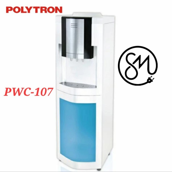Jual Dispenser Polytron PWC-107 Galon atas Kompresor PWC107 G 3 kran ...
