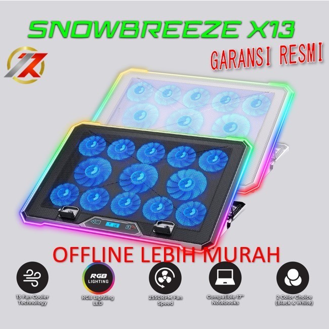 Jual NYK NEMESIS X13 SNOWBREEZE 13 FAN COOLER NOTEBOOK Coolingpad with ...