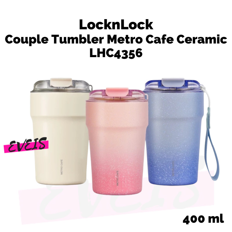 Jual LocknLock Couple Tumbler Metro Cafe Ceramic Coating 400ml ...