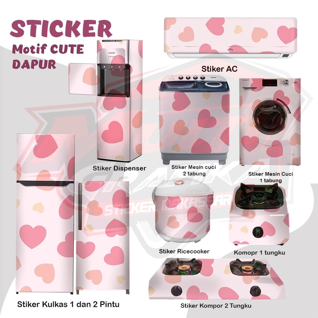 Jual Stiker Stiker kulkas kompor mesin cuci pintu tabung Rice Cooker ...