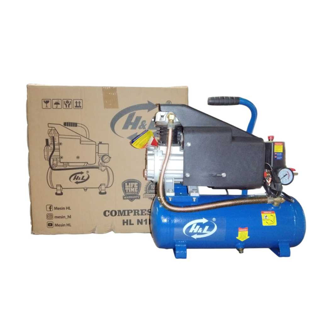 Jual HRL MESIN KOMPRESOR COMPRESSOR ANGIN 1 HP 9 LITER BENGKEL MESIN ...
