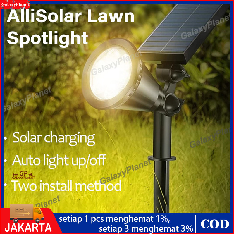 Jual Lampu Taman Tenaga Surya 18 LED Warna Warni Solar Cell Panel Lampu ...