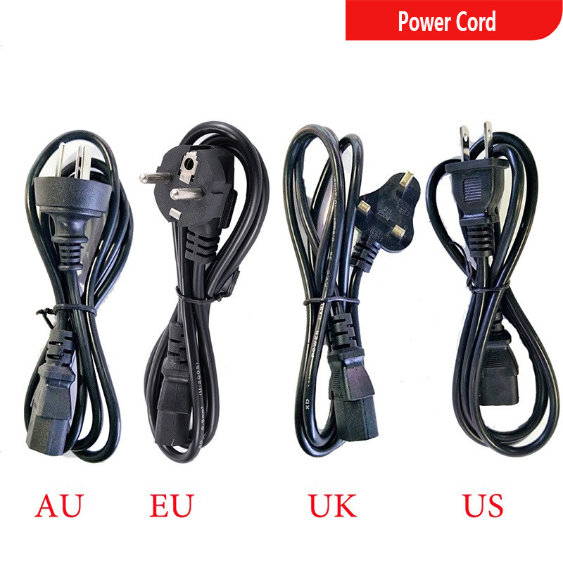 Jual EU US AU UK Plug AC Power Cord Wire IEC C13 Adapter For LED Power Supply PC Computer ...