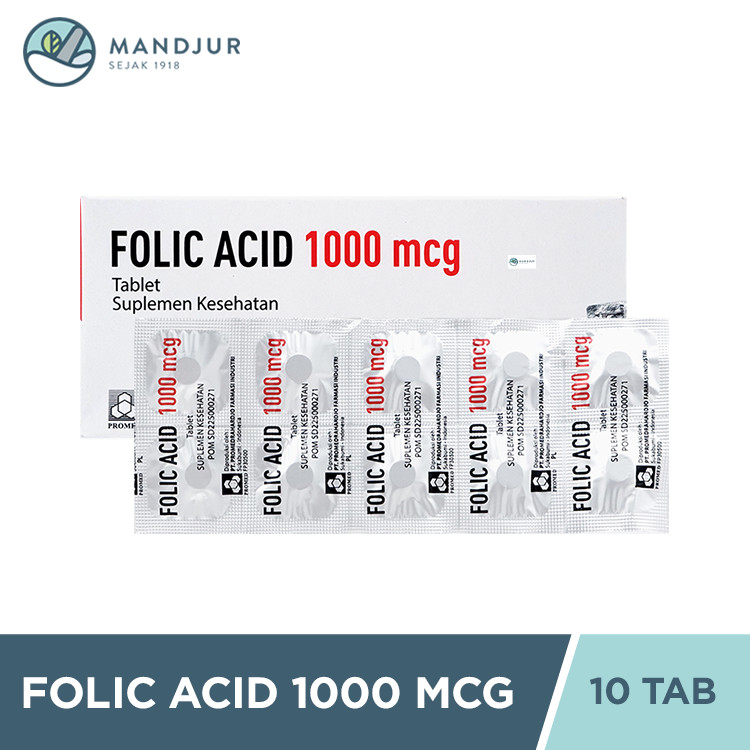 Jual Folic Acid 1000 mcg 10 Tablet - Suplementasi Asam Folat Ibu Hamil ...