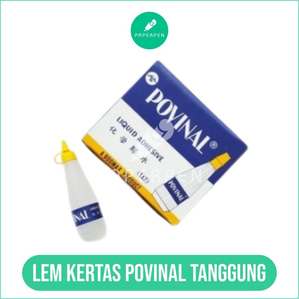 Jual [S_ATK] Lem Kertas Povinal Tanggung/Lem Cair Bening | Shopee Indonesia
