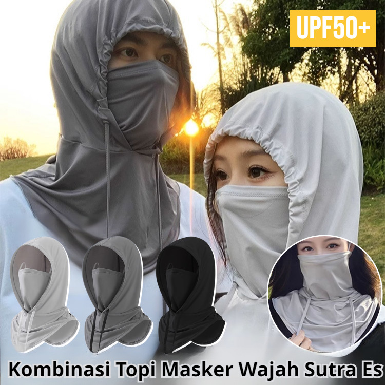 Jual 【COD/Kirim Dalam 24 Jam】UPF50+ Topi Masker Pelindung Matahari | Masker Pelindung Sinar ...