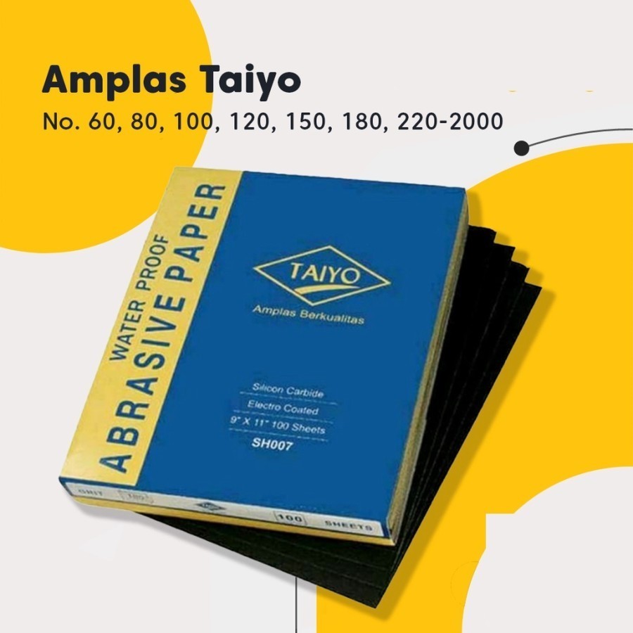 Jual TAIYO BANGUNAN AMPLAS TEMBOK DUCO SH-007 /AMPLAS LEMBARAN GRIT 60 ...