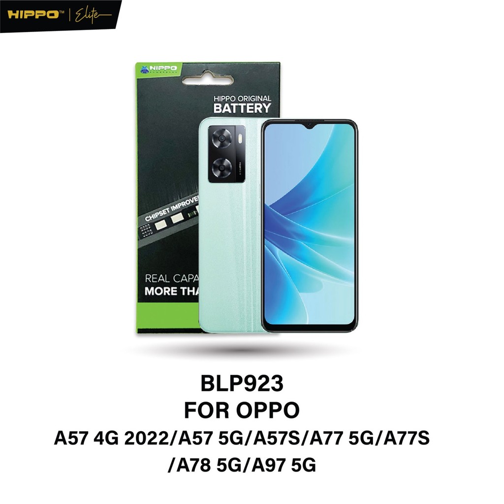 Jual Hippo Baterai OPPO BLP-923 OPPOA57 4G 2022/A57 5G/A57S/A77 5G/A77S ...