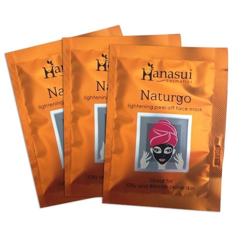 Jual ( Harga 1 Sachet ) Hanasui Naturgo Peel Off Mask Black Sachet 10gr ...