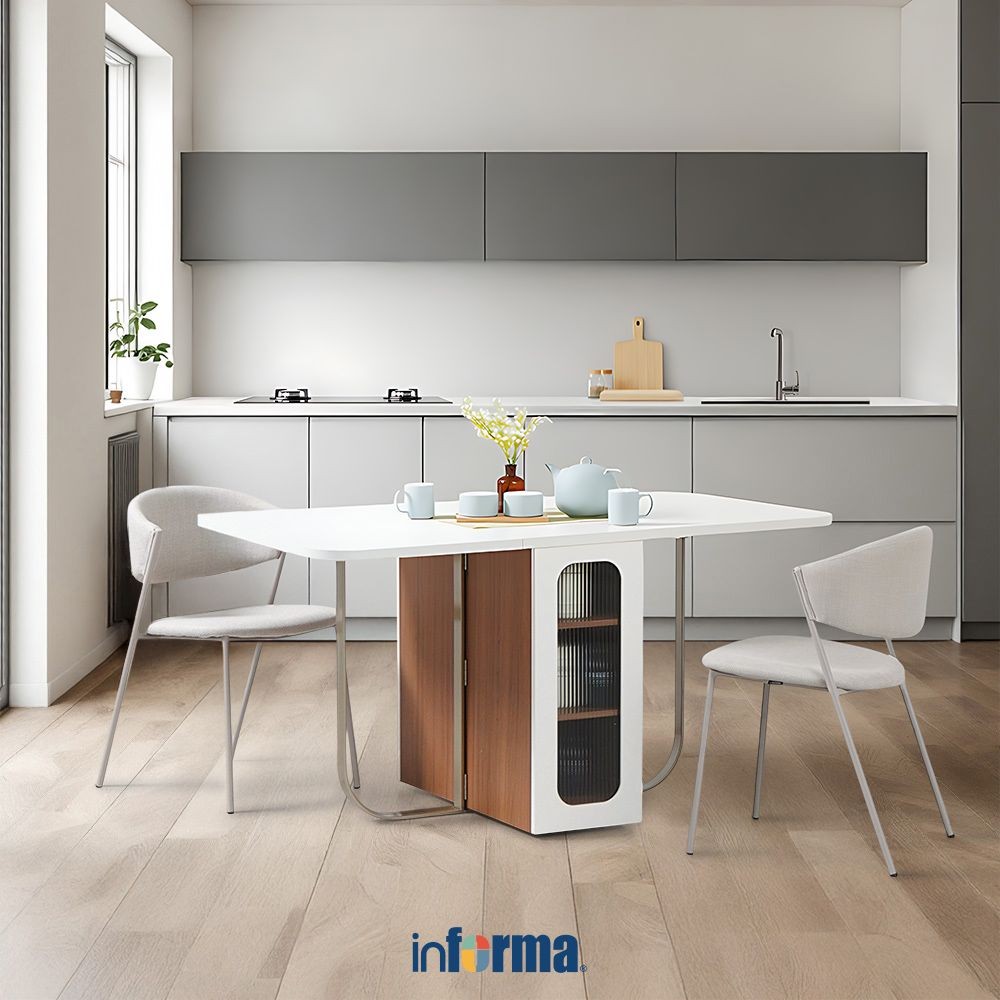 Jual Informa Iora Canna Set Meja Makan 2 Kursi - Putih/Krem Dining ...