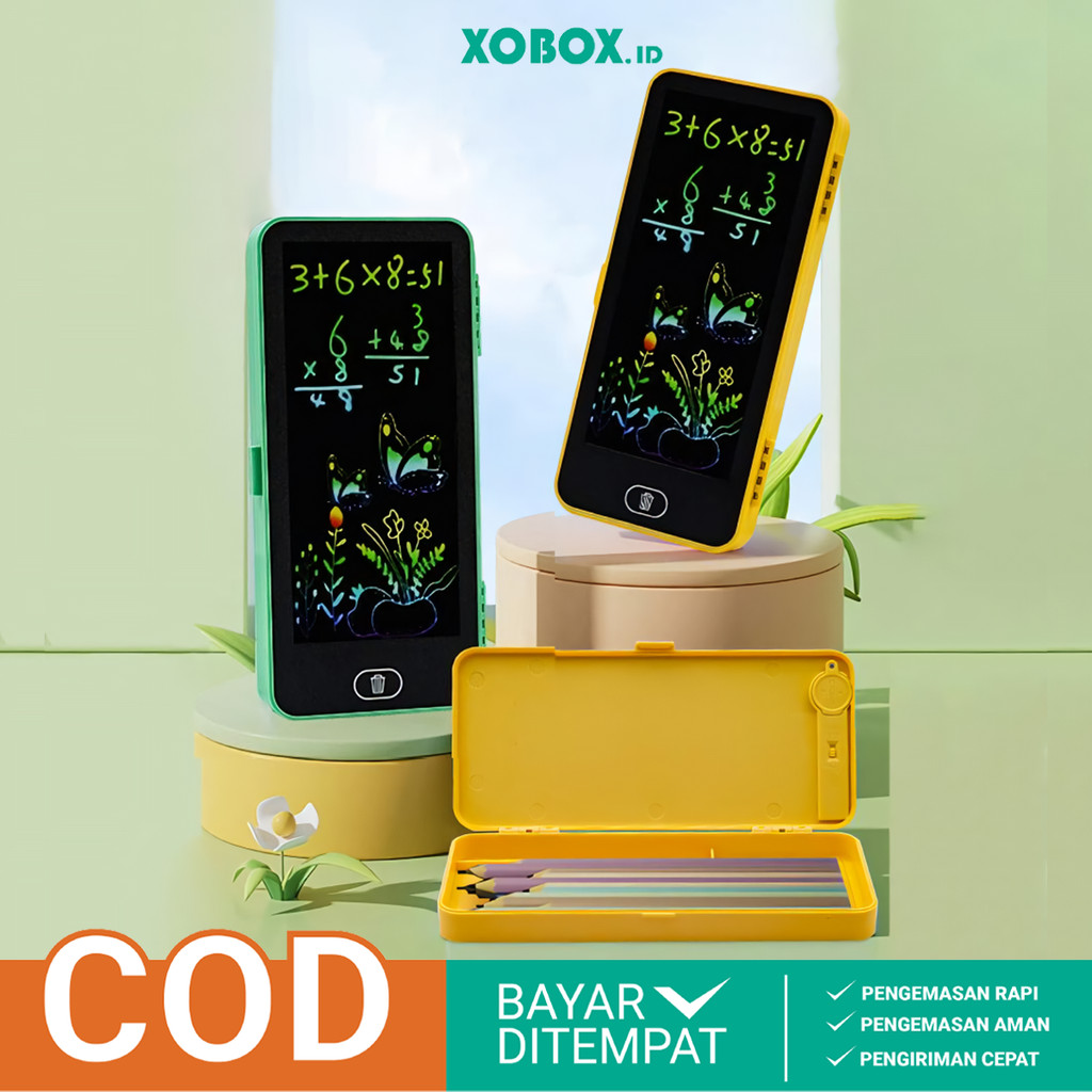 Jual Drawing Box Kotak Pensil 2in1 Papan LCD Writing Drawing Pad Papan ...