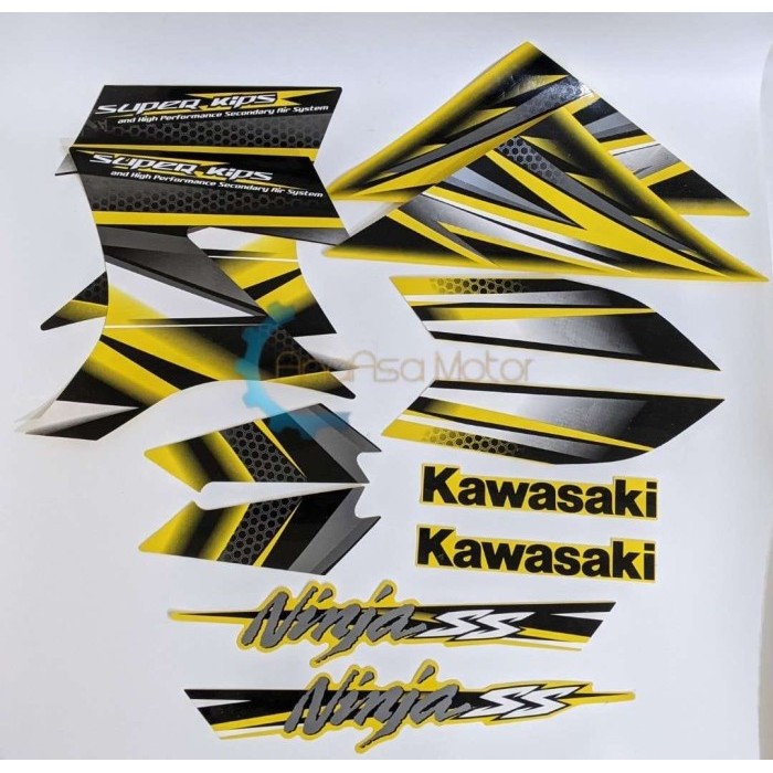 Jual List Striping Sticker Fullset Kawasaki Ninja 150 R/SS Kuning ...