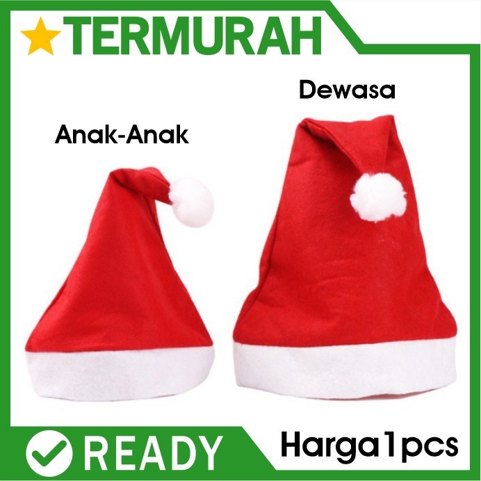 Jual topi santa claus anak dewasa original impor | Shopee Indonesia