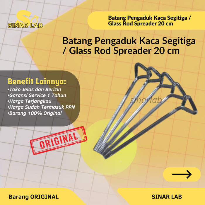 Jual Batang Pengaduk Kaca Segitiga / Glass Rod Spreader 20 cm | Shopee ...