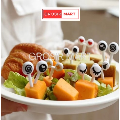 Jual GrosirMart Tusukan Bento Lucu Karakter Gemoy Jerapah Gajah Mata ...