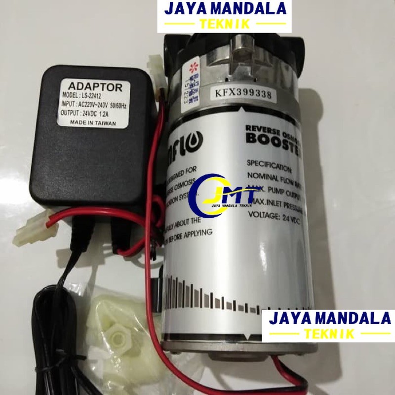 Jual POMPA AIR RO BOOSTER PUMP KEMFLO 24V ADAPTOR 1.2A HIGH QUALITY ...