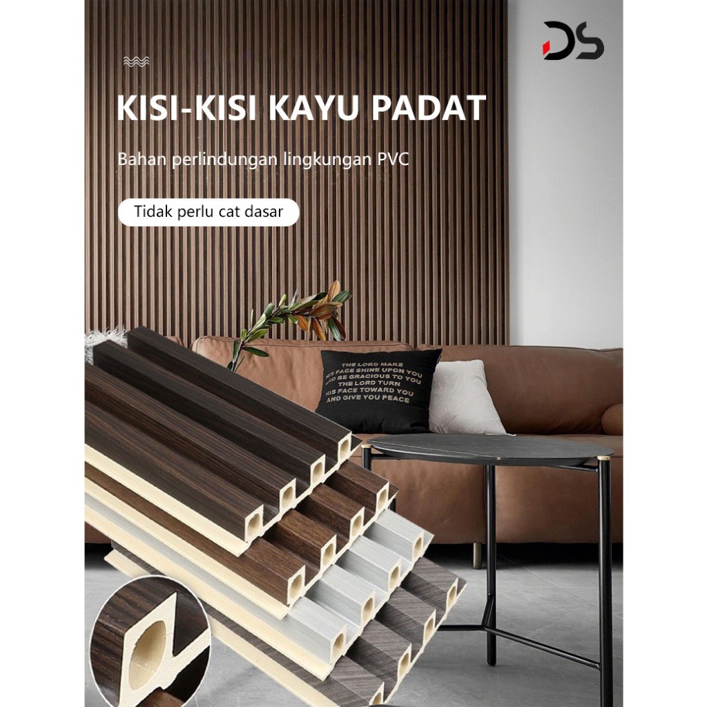 Jual [290CM x 16 CM] Murah High Quality Hiasan Dinding Wood Panel WPC /wall panel pvc/ Kisi Kisi ...