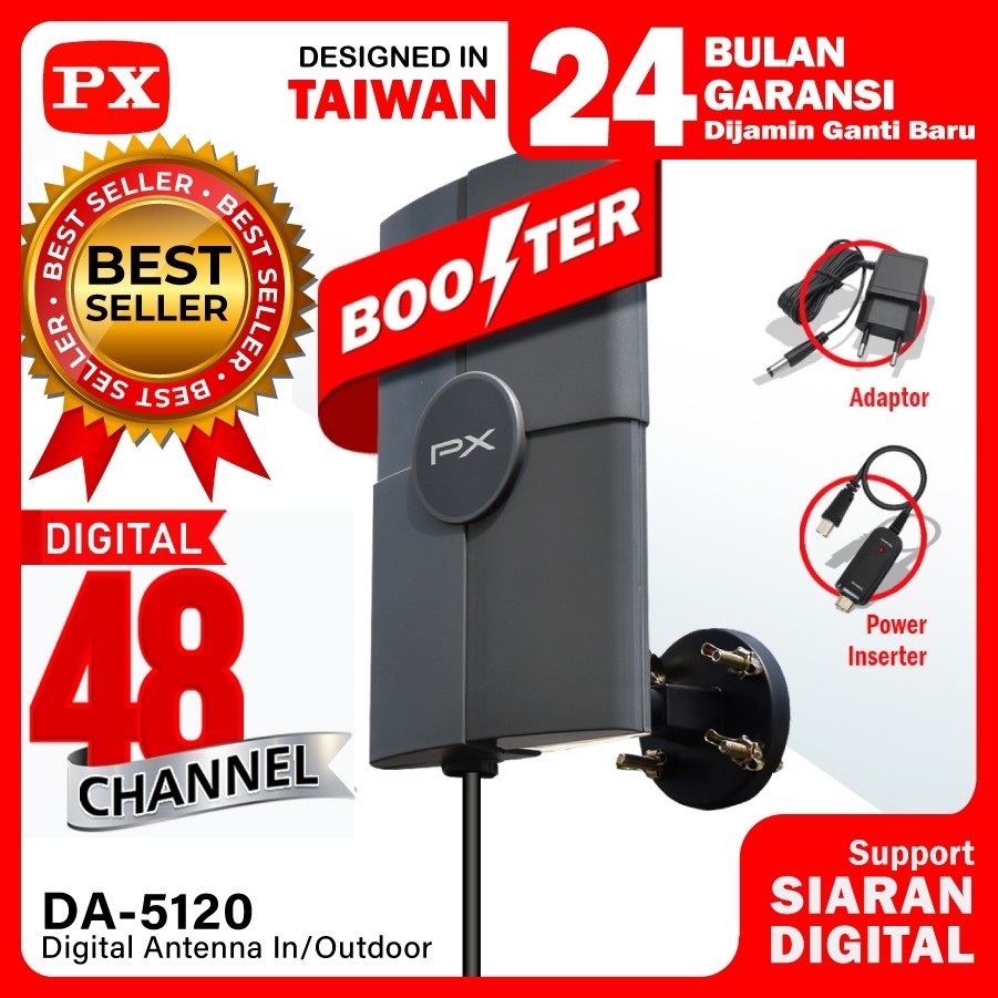 Jual Antena TV In/Outdoor PX DA-5120 Digital TV dengan Booster dan ...