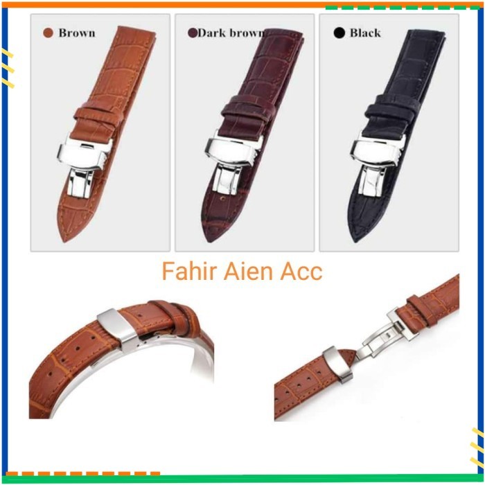Jual STRAP TALI JAM CASIO MTP EDIFACE LEATHER KULIT 18MM 20MM 22MM 24MM ...