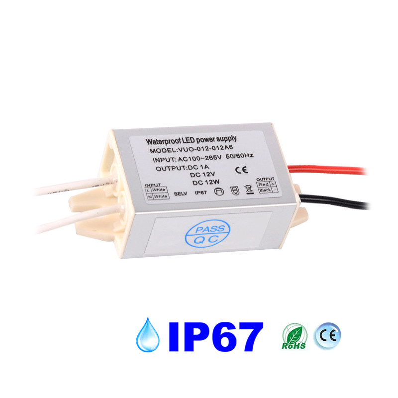Jual Slim Mini LED Driver Regulator AC120V 240V to DC 12V 24V IP67 12W ...