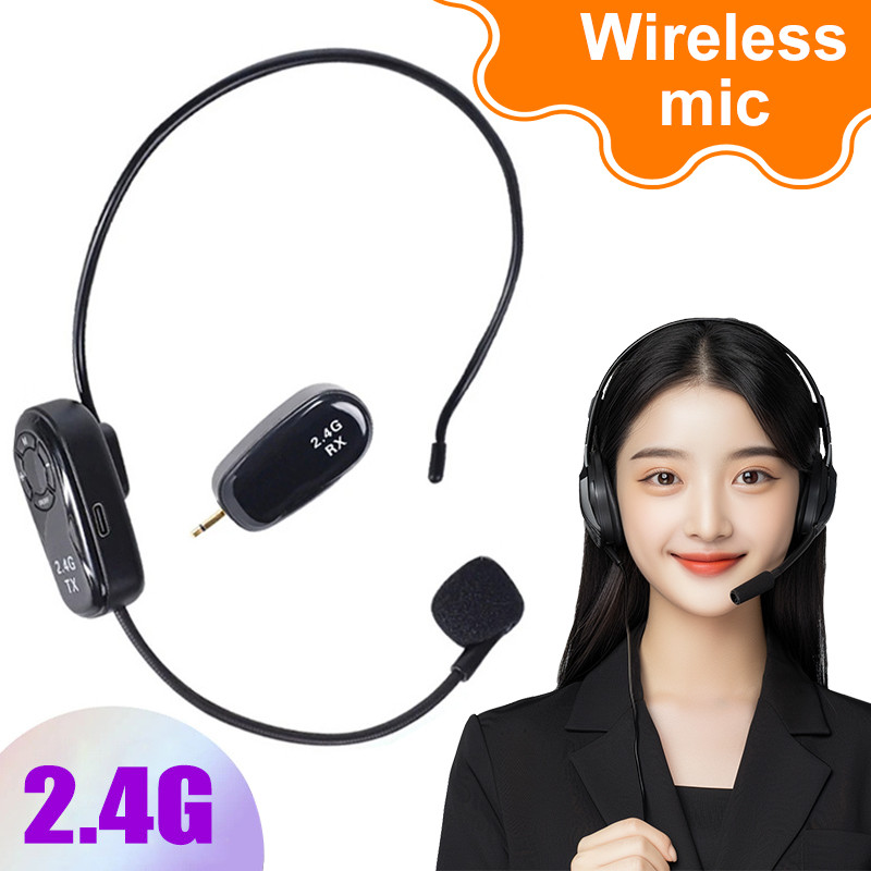 Jual Ramadan Mic Clip on Wireless 2.4G Presentasi Tur Imam Masjid Musholla Microphone Mic Clip ...