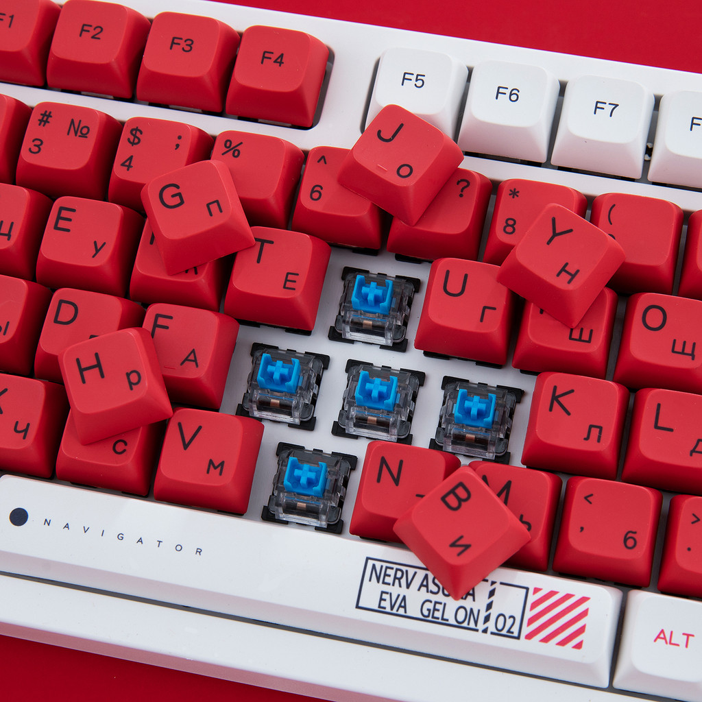 Jual MAIMOOO EVA-02 Russian Keycaps PBT Sublimation Profile XDA Height ...