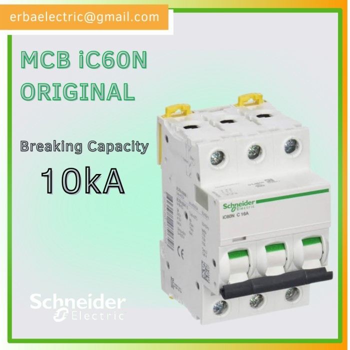 Jual MU99 Schneider IC60N 3P 6A MCB Circuit Breaker 3 Phase 6 Ampere Original | Shopee Indonesia