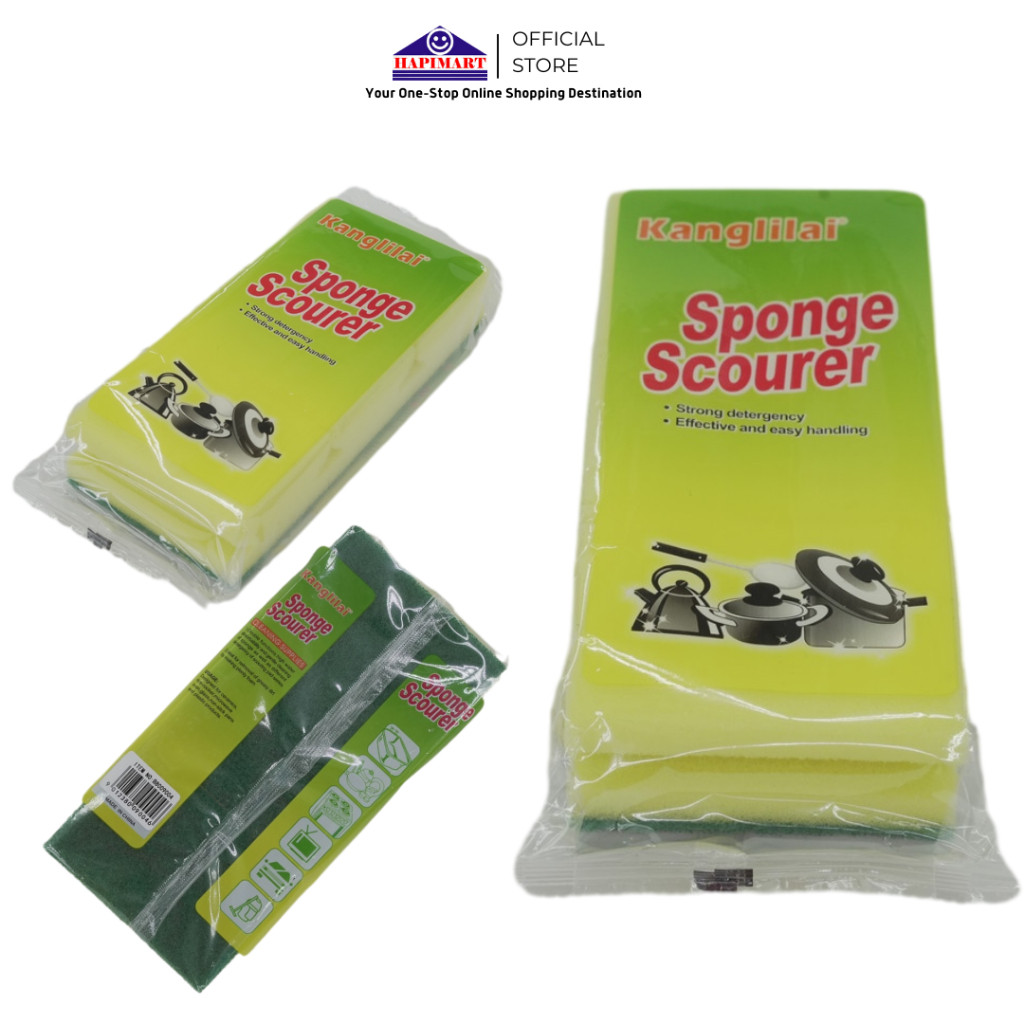 Jual Scour Power Spons Hijau Kuning Sabut/Spon Cuci Piring Daya Gosok ...