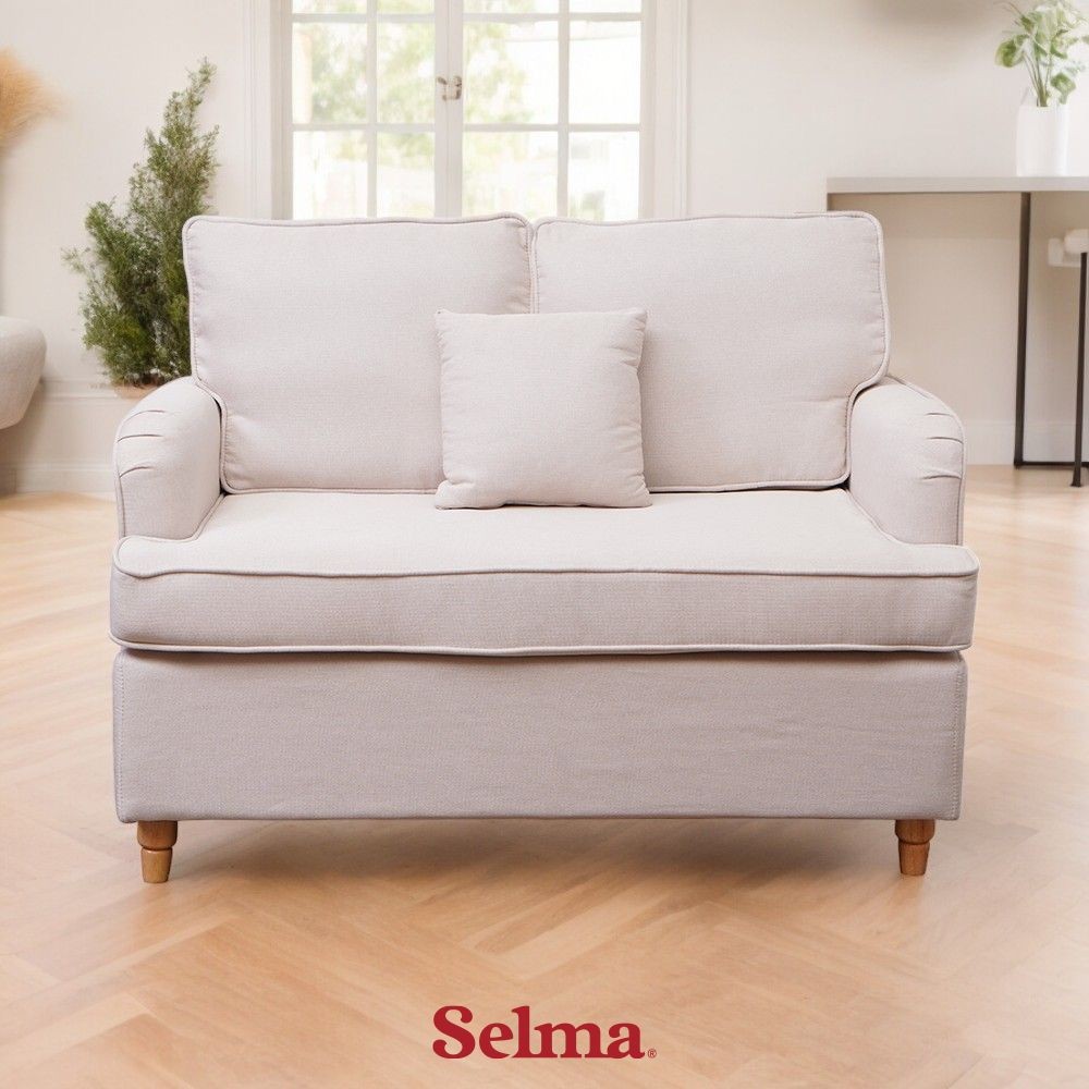 Jual Selma Marco Sofa Bed Fabric 2 Seater - Krem Beige Tempat Duduk ...