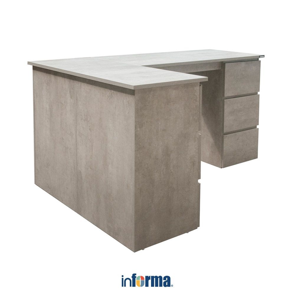 Jual Informa Iglo Meja Kantor - Abu-Abu Office Table Furnitur Kantor ...