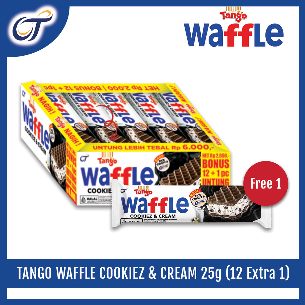 Jual Tango Waffle Cookiez & Cream/avokado/hazelnut 25 Gr (1 Box isi 13 ...