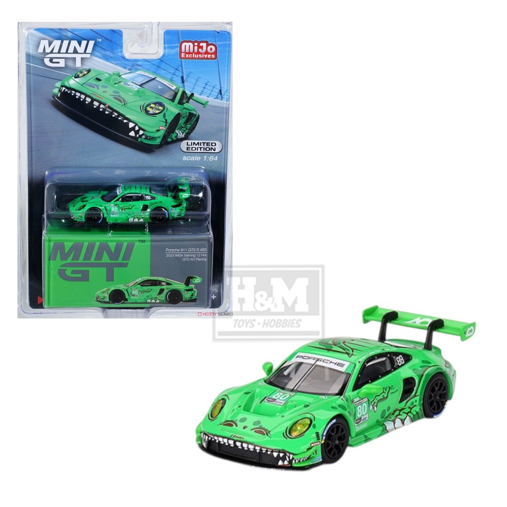 Jual Mini GT Porsche 911 GT3 R IMSA Sebring 12h GTD 2023 #80 AO Racing ...