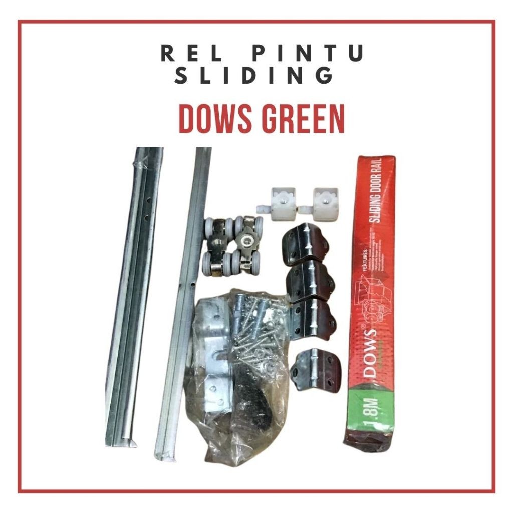 Jual DE32AQ12 Rel Pintu Geser Rel Pintu Sliding 180cm - 240cm DOWS GREEN | Shopee Indonesia