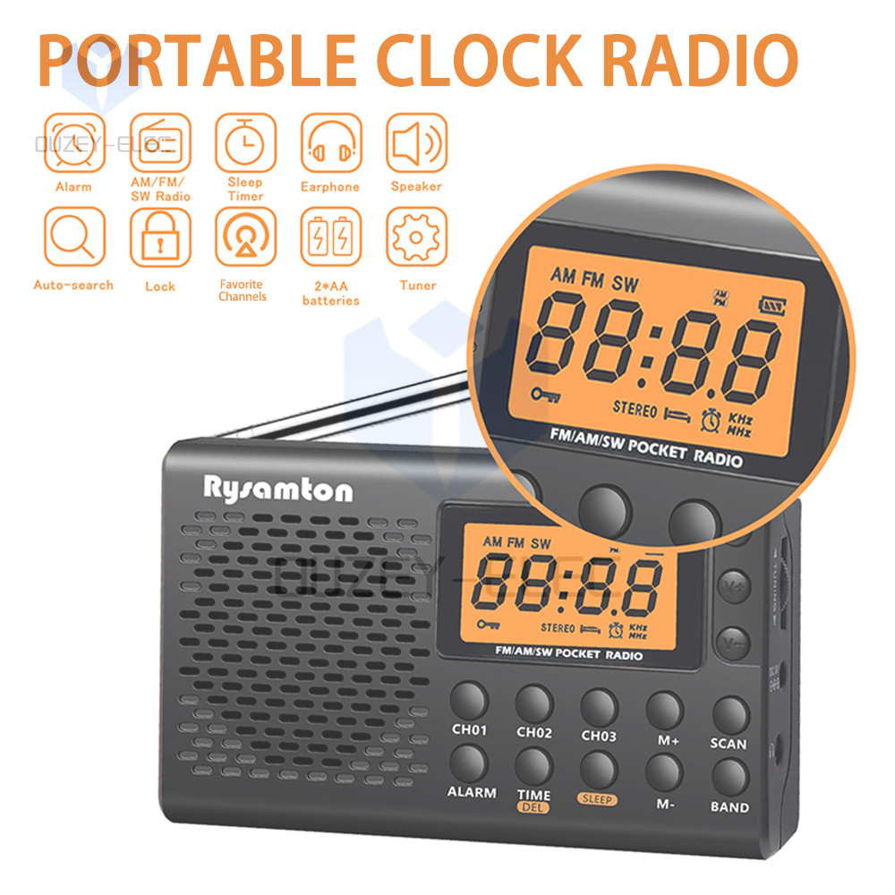 Jual Portable Radio Full Band AM FM SW Digital Display Large Screen ...