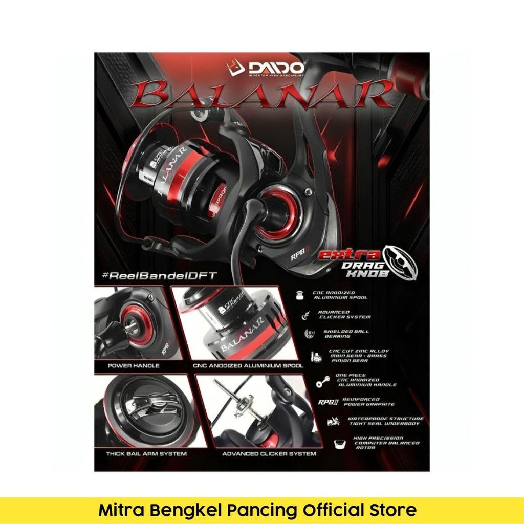 Jual Reel Daido Balanar 1000 - 6000 Reel Pancing Original | Shopee ...