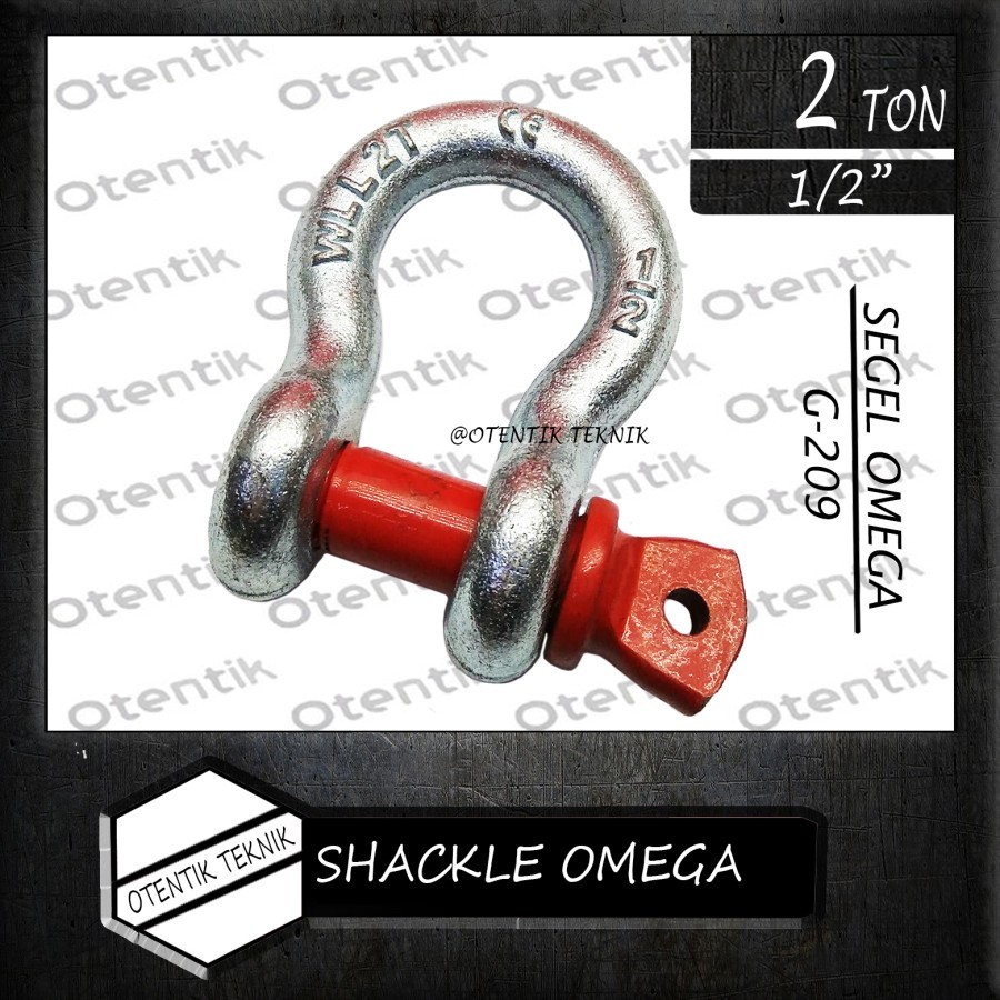 Jual SHACKLE OMEGA 2 TON - KLEM SHAKEL 2TON - SEGEL 2T - 1/2 INCHI ...