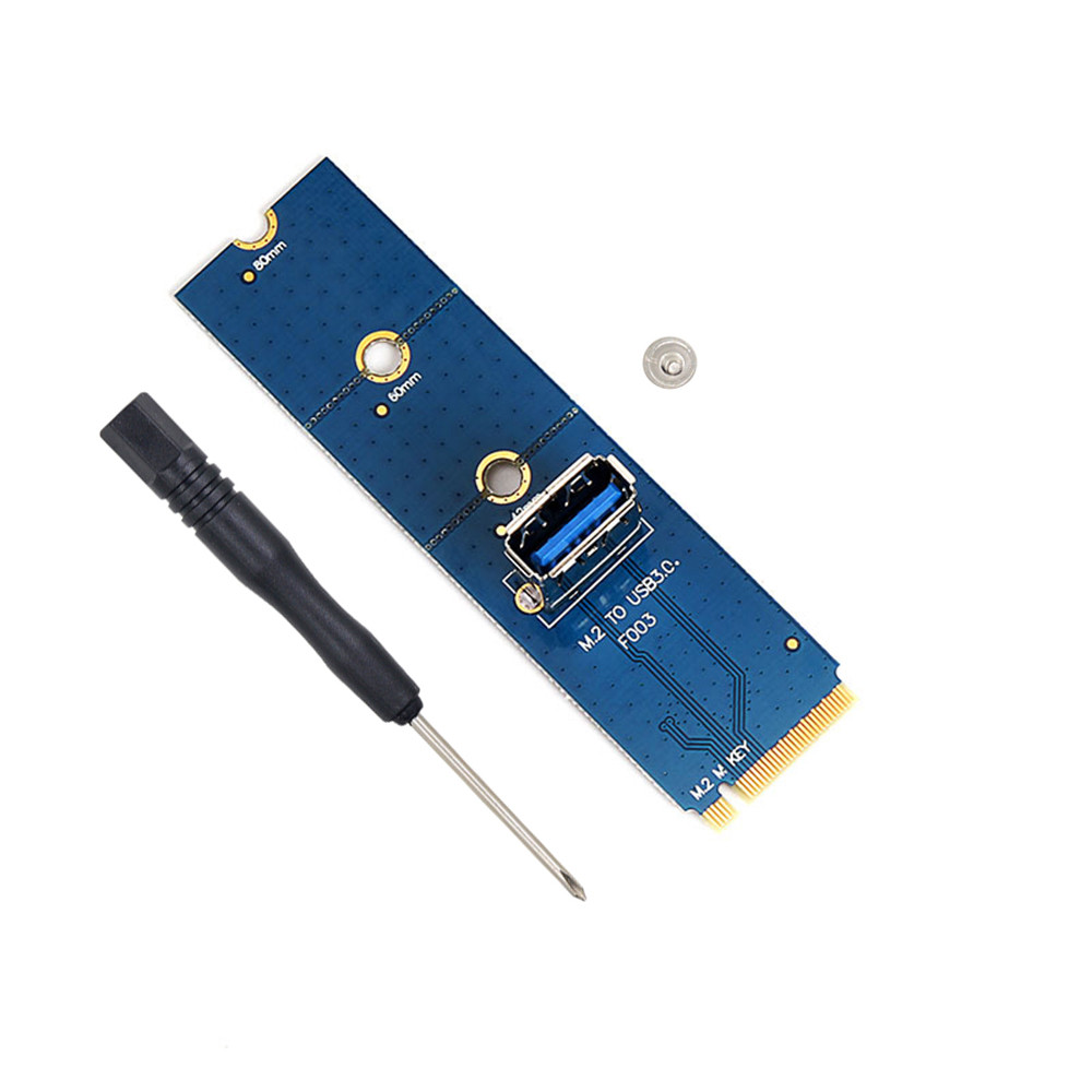 Jual NGFF M.2 to USB 3.0 PCI-E Riser Card M2 M Key Motherboard to USB3 ...