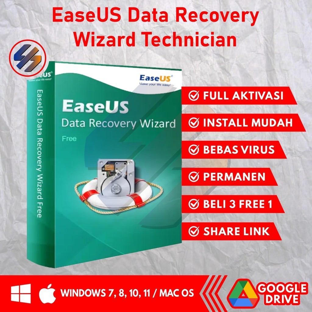 Jual EaseUS Data Recovery Wizard Technician 17 Full Version | Windows || OS MAC | Shopee Indonesia