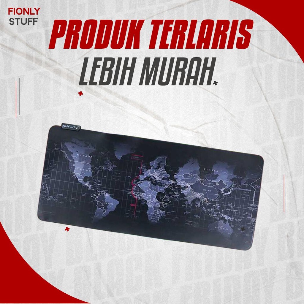 Jual Gaming Alas Mouse Pad XL Peta Dunia with LED RGB | Shopee Indonesia