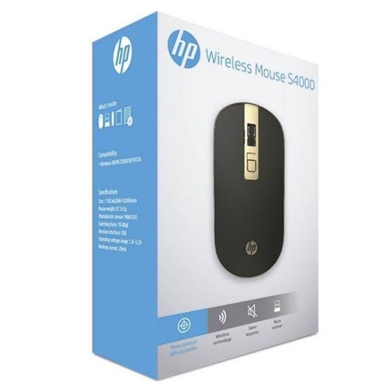 Jual MOUSE WIRELESS HP S4000 1600 DPI / MOUSE HP WIRELESS SUDAH ...