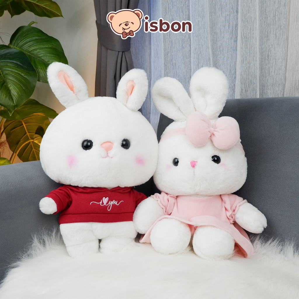 Jual ISTANA BONEKA Kelinci Rabbit Couple DAVE CARMEN Lucu Lembut Mainan ...