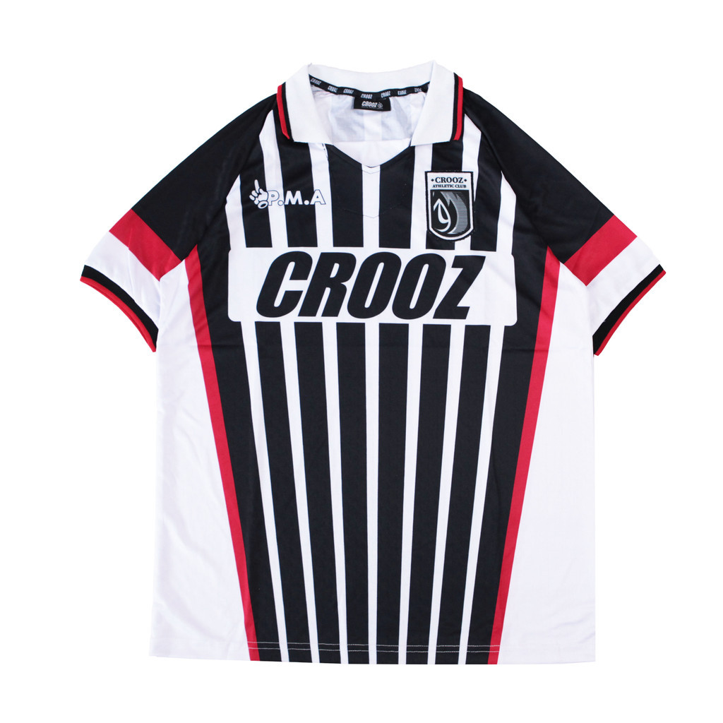 Jual CROOZ PMA JERSEY RED WHITE AND BLACK STRIPES | Shopee Indonesia