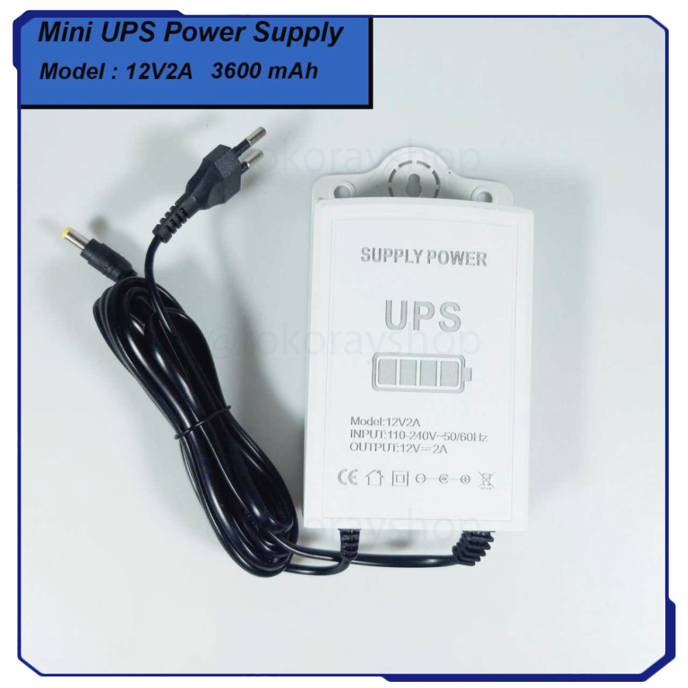 Jual Mini UPS Power Supply Backup for CCTV Router Alarm - 12V2A ...
