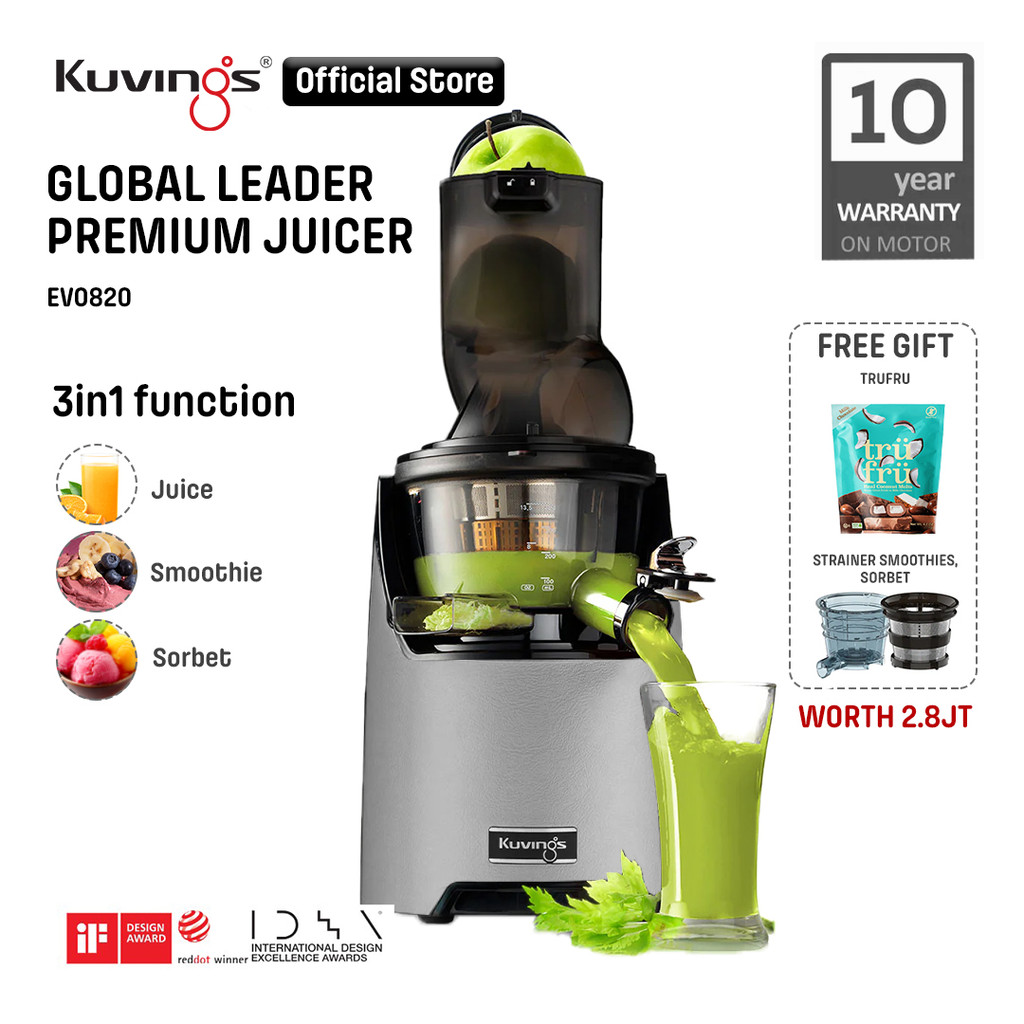 Jual Kuvings Whole Slow Juicer Evo 820 Matt Dark Silver | Shopee Indonesia