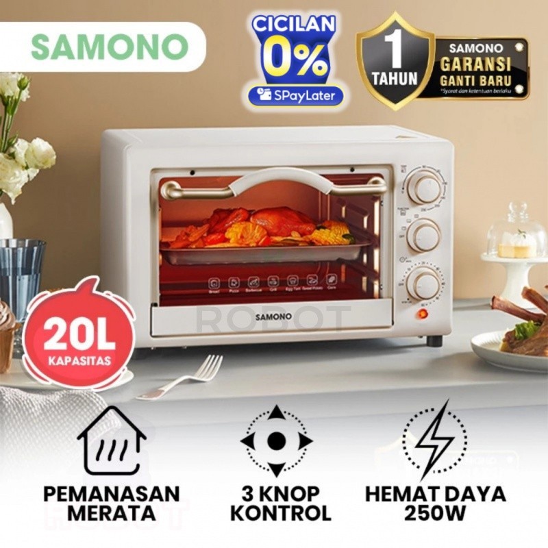 Jual SAMONO Oven Listrik 20L SW-EOW20 Pemanggang Serbaguna Kapasitas ...
