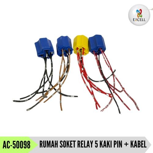 Jual rumah socket soket relay + kabel cable 5 kaki pin ceramic keramik | Shopee Indonesia