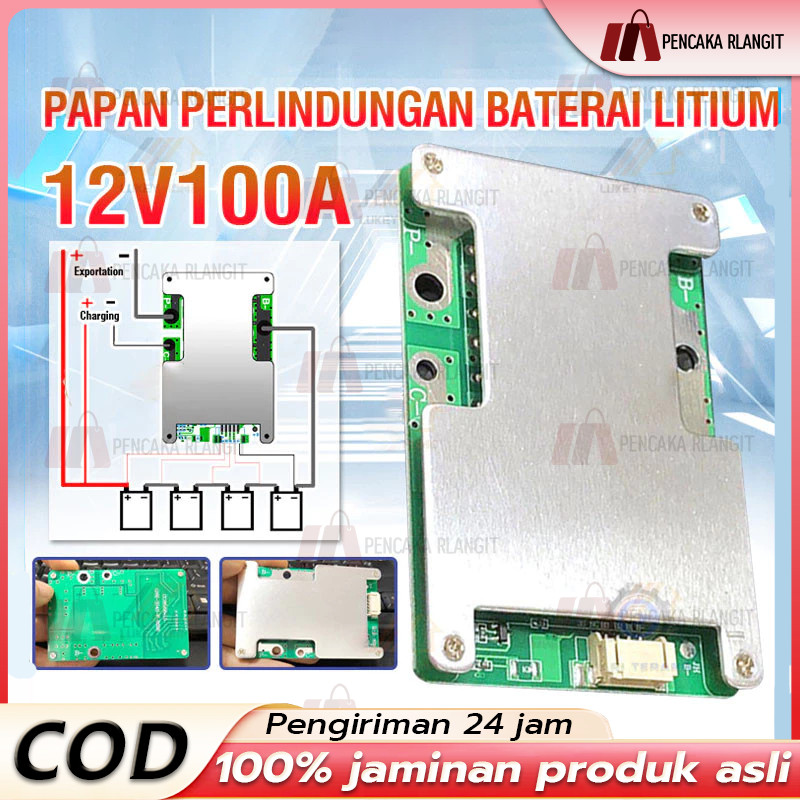 Jual Module BMS 4S 100A 12V Lifepo4 3.2V Common Port BMS 100A | Shopee ...