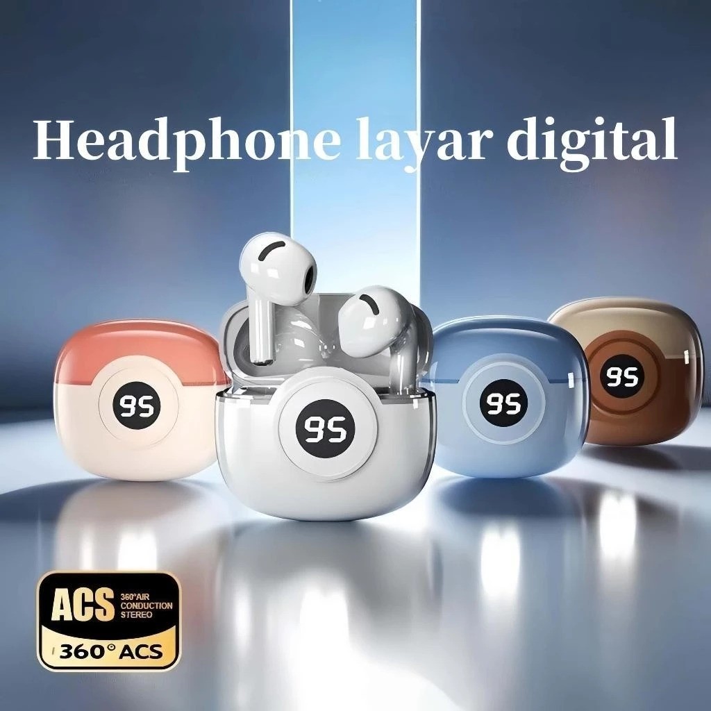 Jual Headset Bluetooth TWS K54 Pro V5.4 tampilan daya LED digital ...