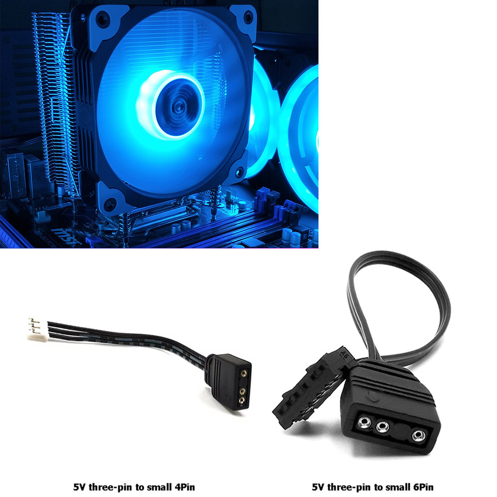 Jual Coolmoon ARGB Fan Kabel Konverter 4Pin/6Pin to 3Pin Kabel Adapter ...