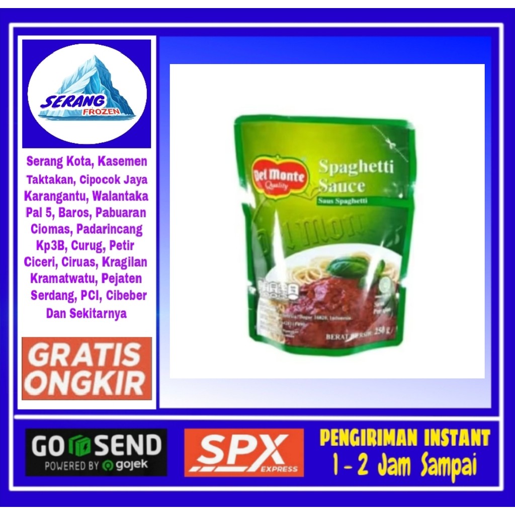 Jual Spaghetti Delmonte 250g, Saos Spageti,Saus, Serang Frozen | Shopee ...